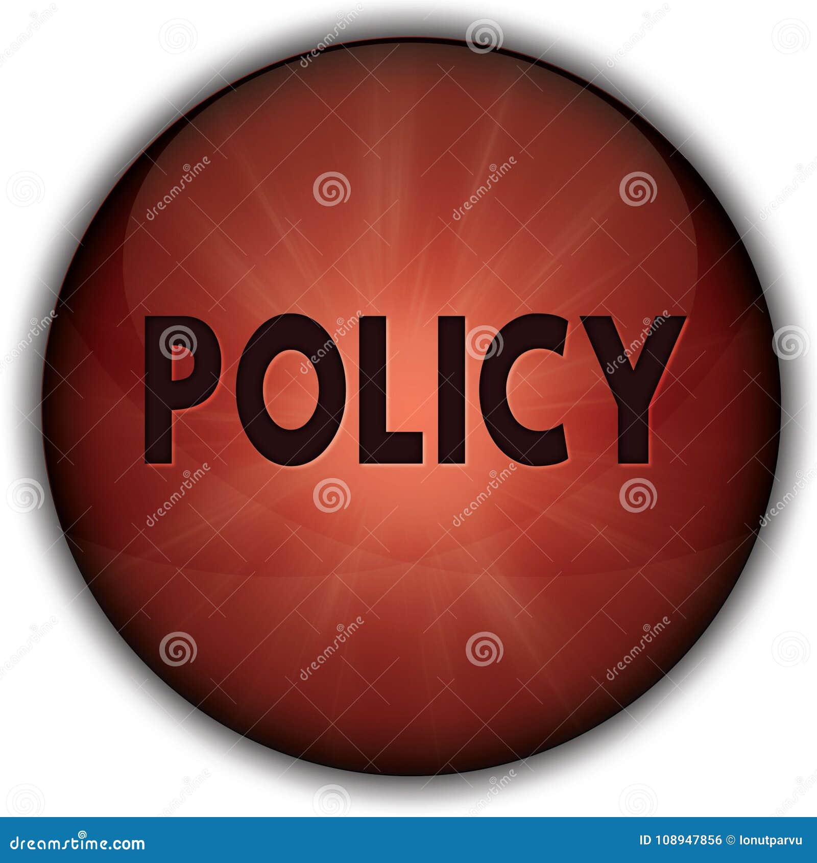 POLICY red button badge. stock illustration. Illustration of sign ...