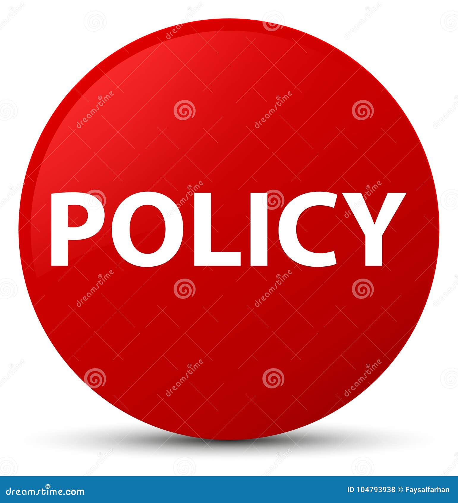 Policy red round button stock illustration. Illustration of legal ...