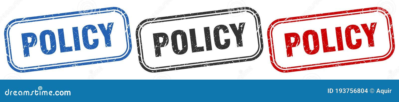Policy Square Isolated Sign Set. Policy Stamp Stock Vector ...