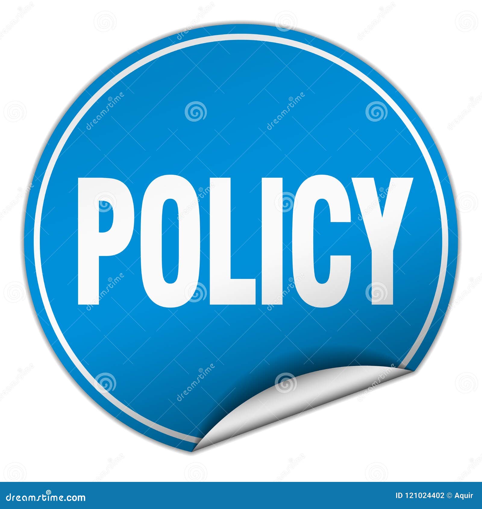 Policy sticker stock vector. Illustration of seal, policy - 121024402