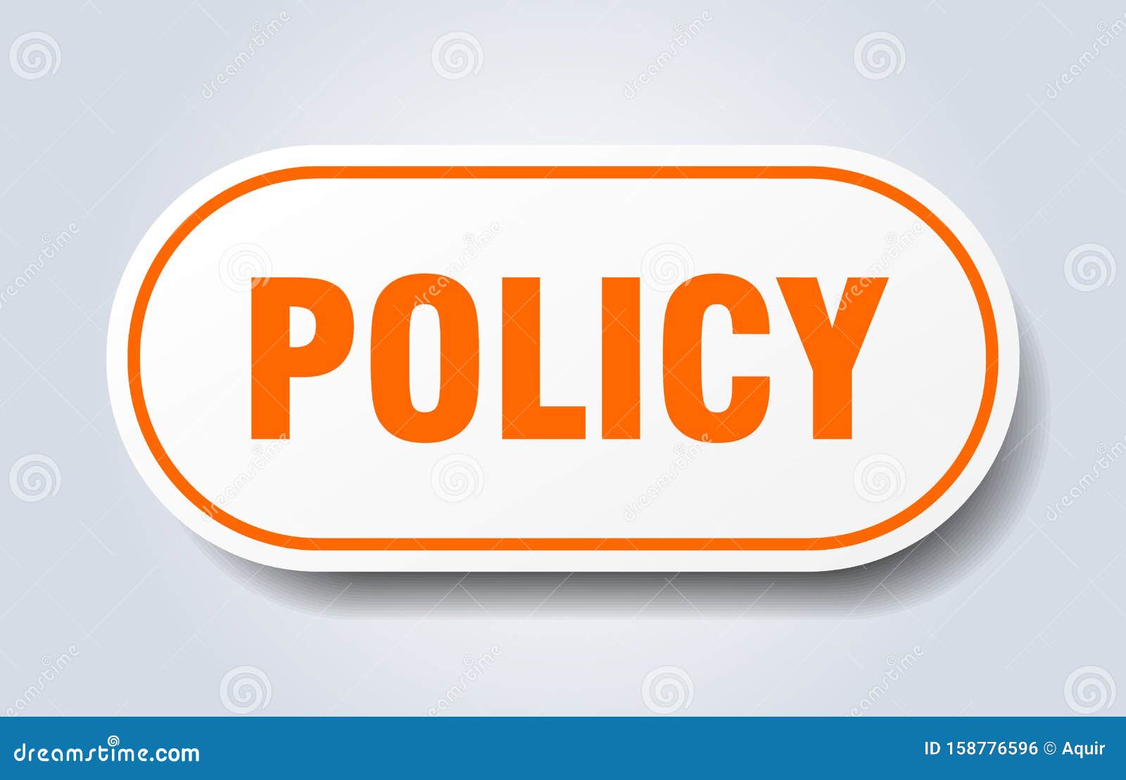 Policy sticker. stock vector. Illustration of sign, seal - 158776596