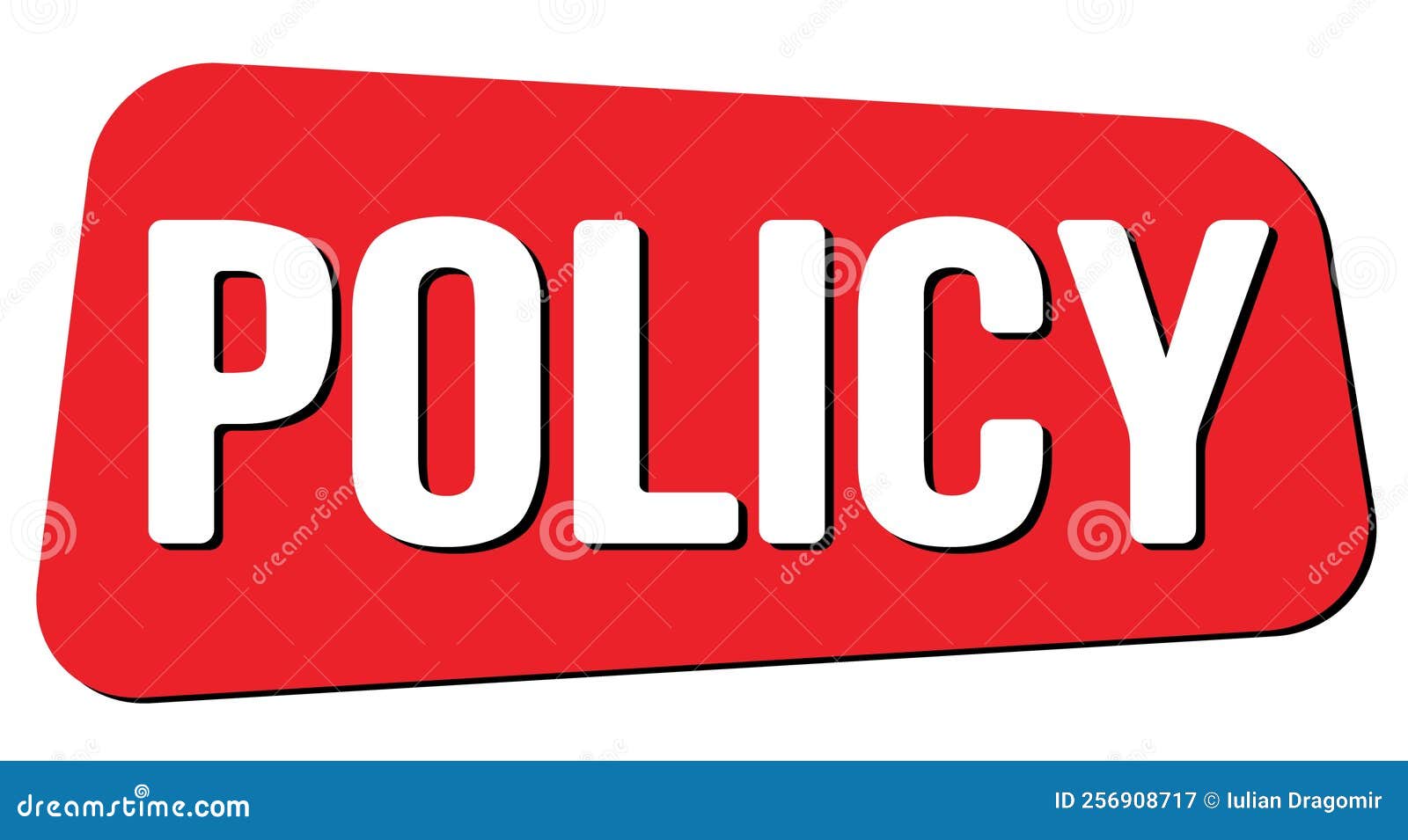POLICY Text on Red Trapeze Stamp Sign Stock Illustration - Illustration ...