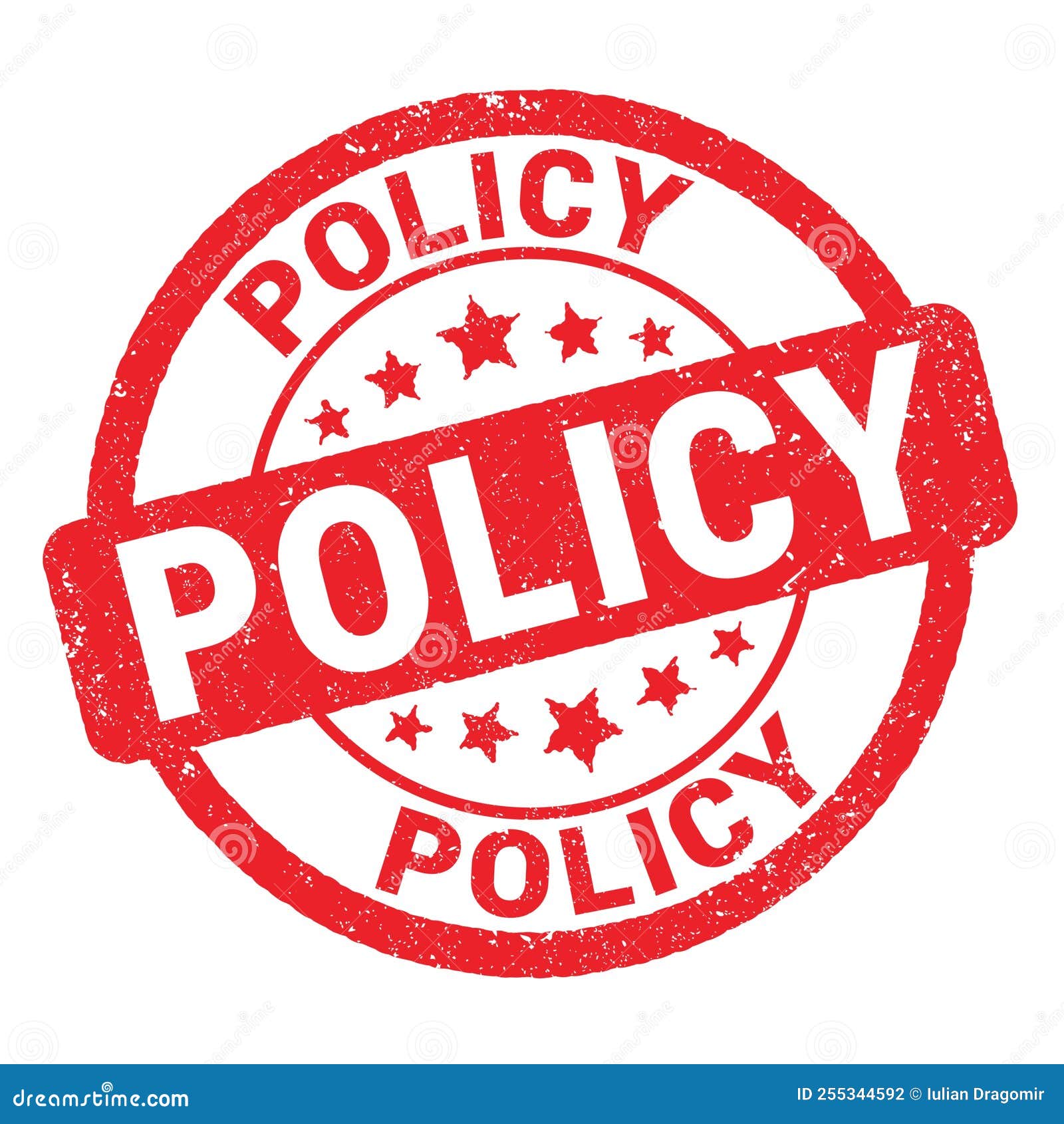 POLICY Text Written on Red Stamp Sign Stock Illustration - Illustration ...