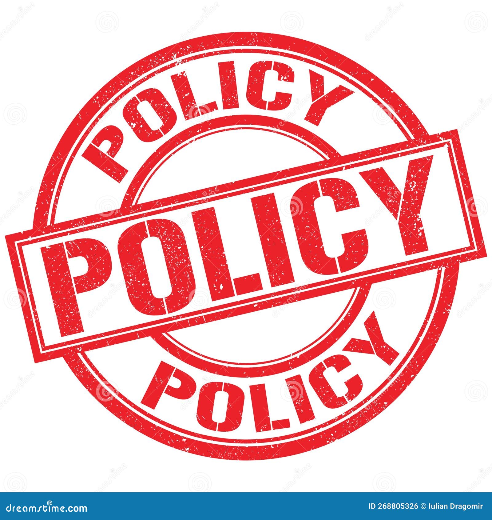POLICY Text Written on Red Stamp Sign Stock Illustration - Illustration ...