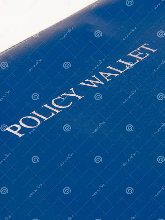 Policy Wallet Text stock photo. Image of illness, highlight - 196977200