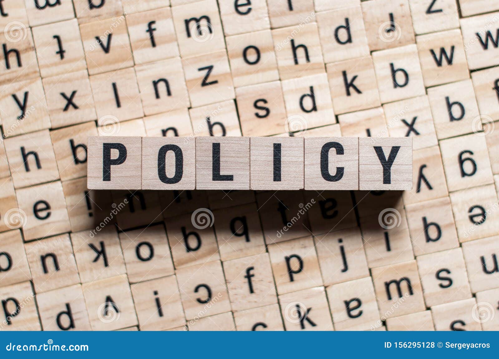 POLICY word on blocks stock photo. Image of cube, copy - 156295128