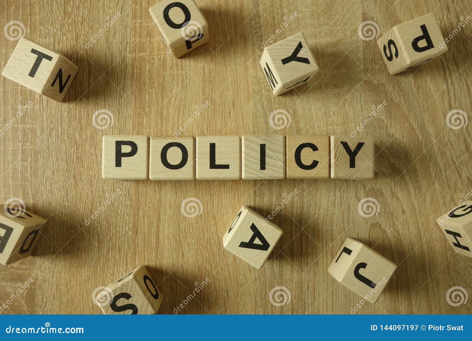 Policy Word from Wooden Blocks Stock Image - Image of business ...