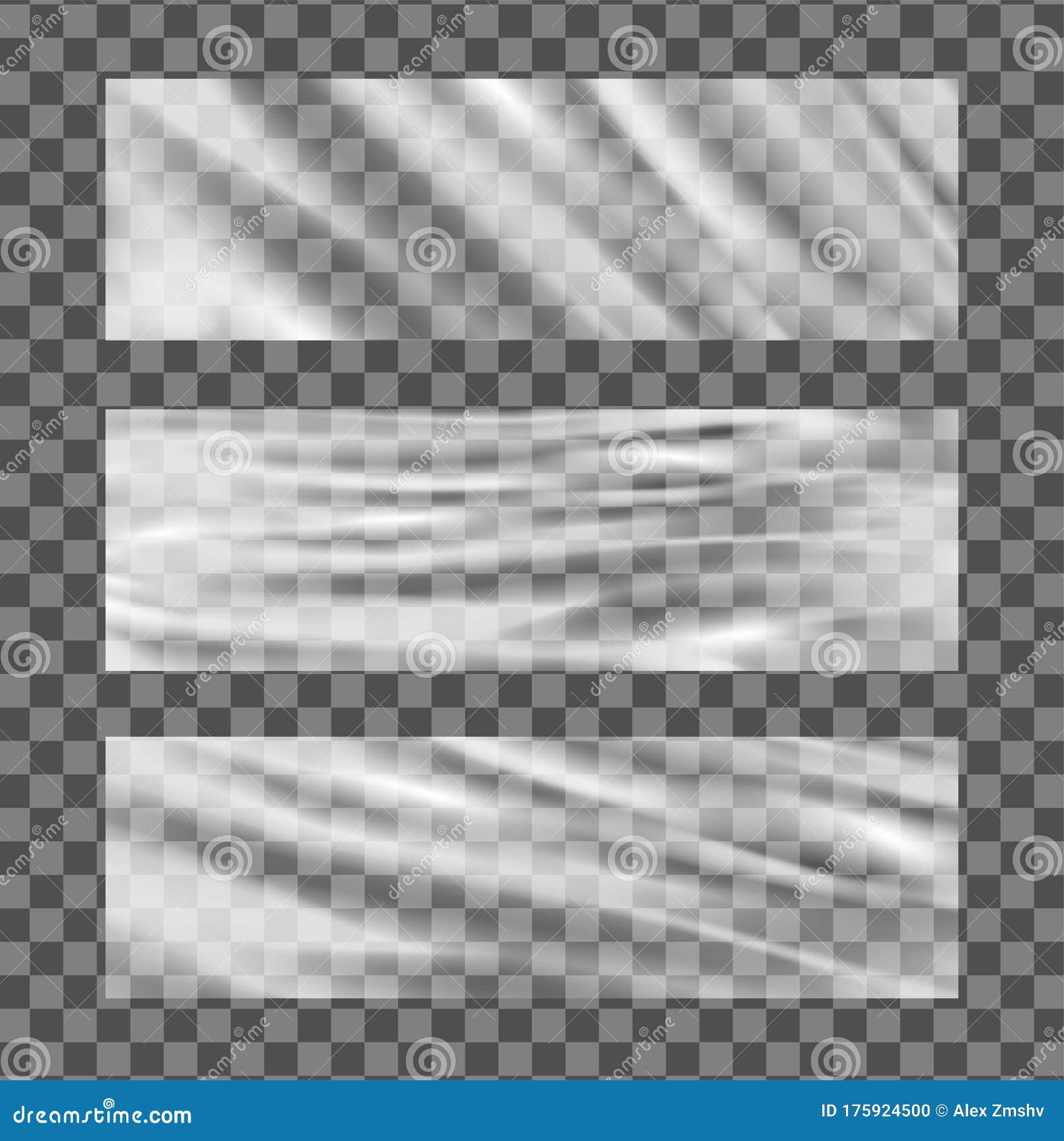 Transparent Glossy Fabric Sample. Vector Mock Up Stock Vector ...