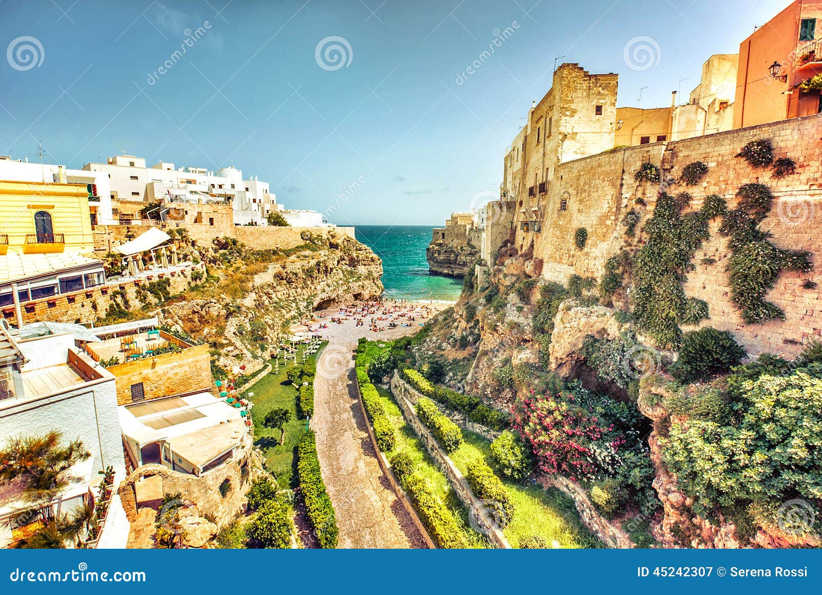 Polignano a Mare, Apulia, Italy Stock Image - Image of landscape, beach ...