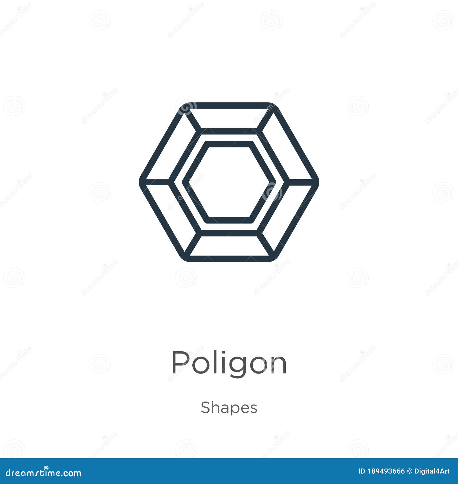Poligon Icon Vector Isolated On White Background, Poligon Sign ...