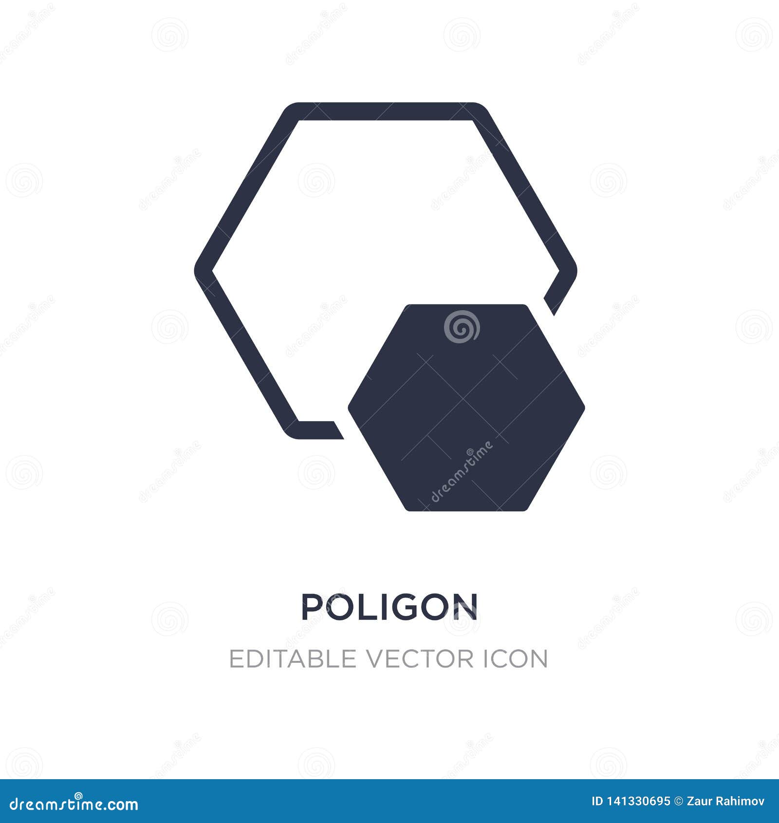 Poligon Icon on White Background. Simple Element Illustration from ...