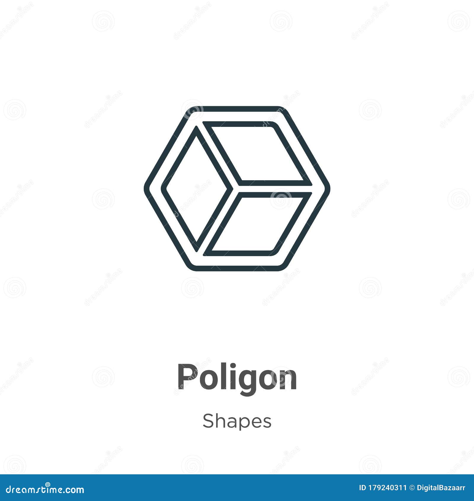 Poligon Icon Vector Isolated On White Background, Poligon Sign ...