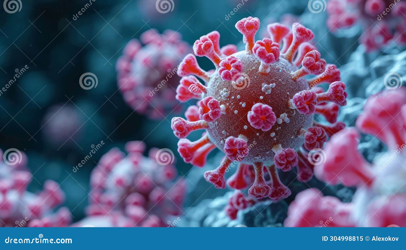 Poliovirus Under a Microscope AI Generated Stock Illustration ...
