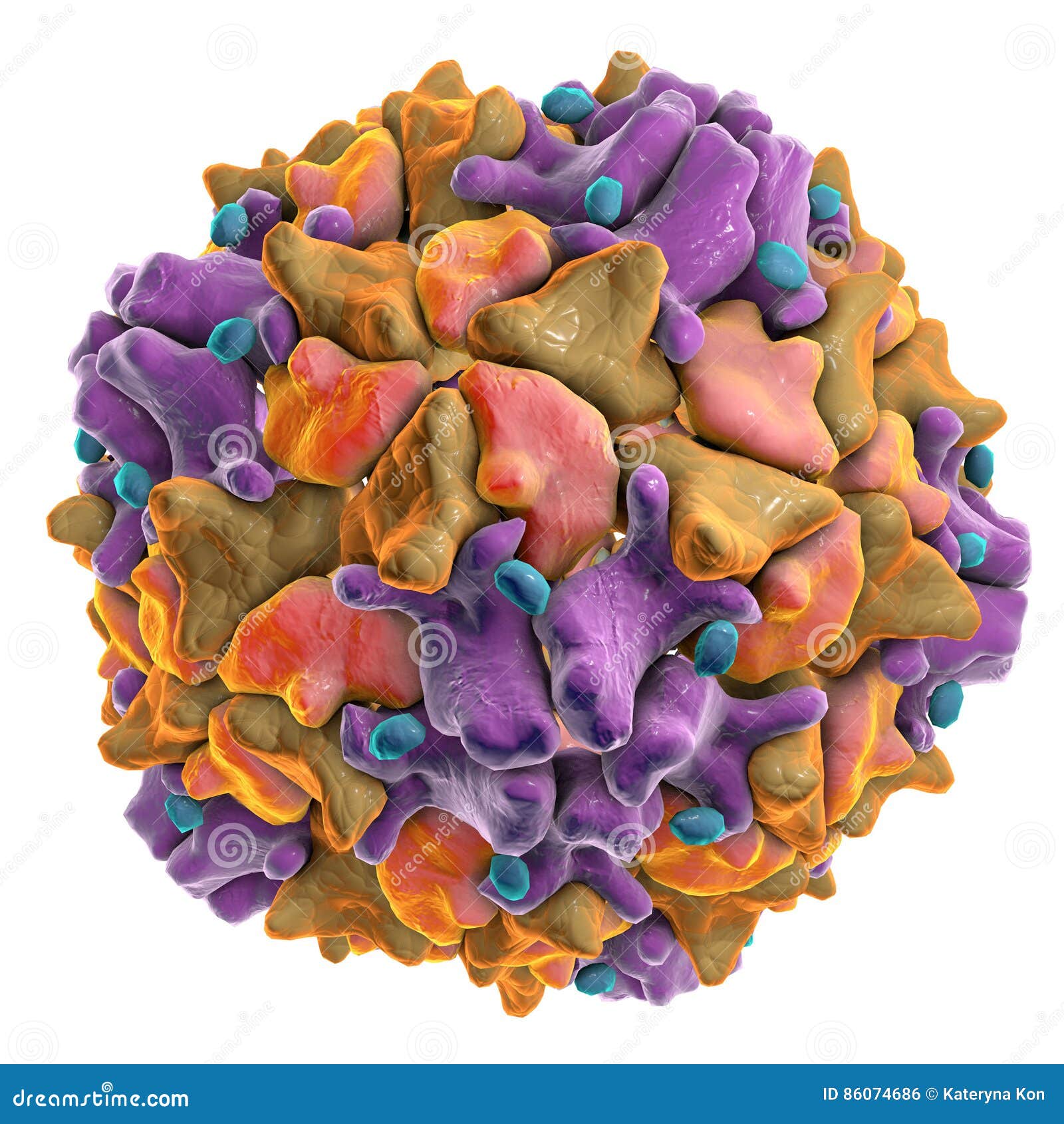 Polio Virus Under Microscope