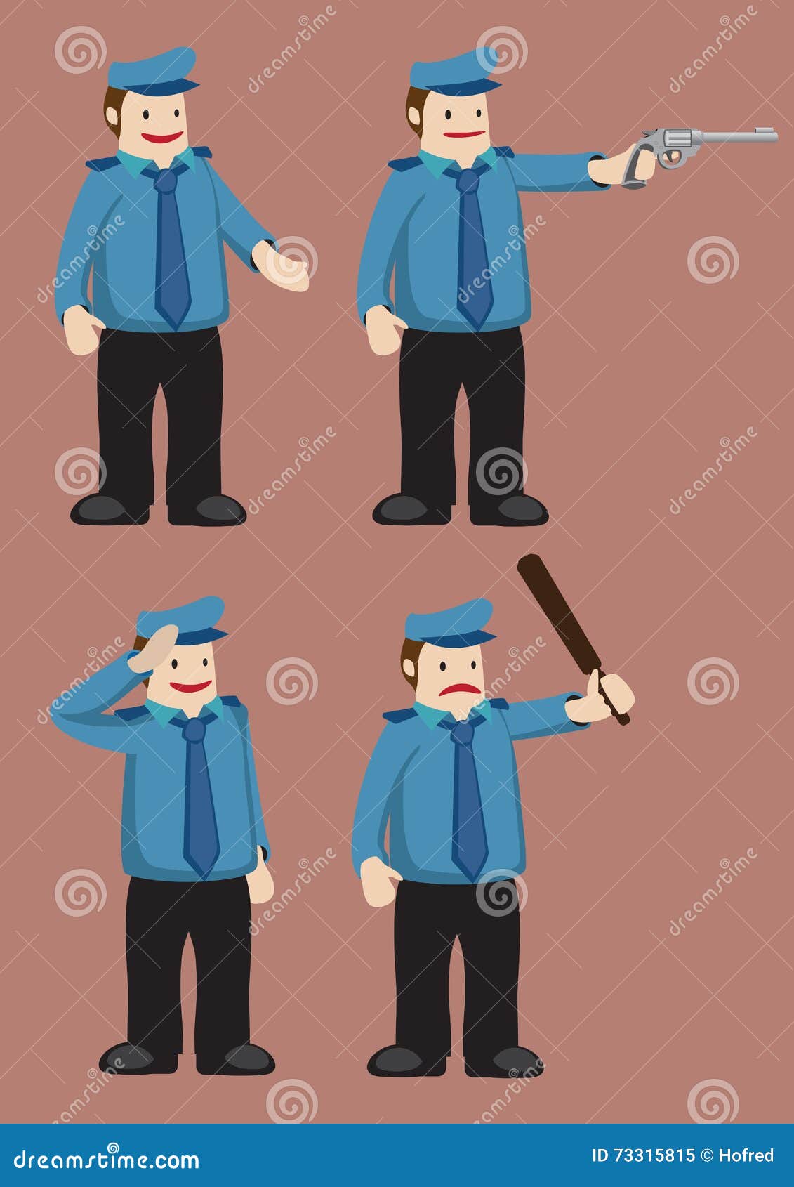 Polis Vector Cartoon Icon vektor illustrationer. Illustration av basker ...