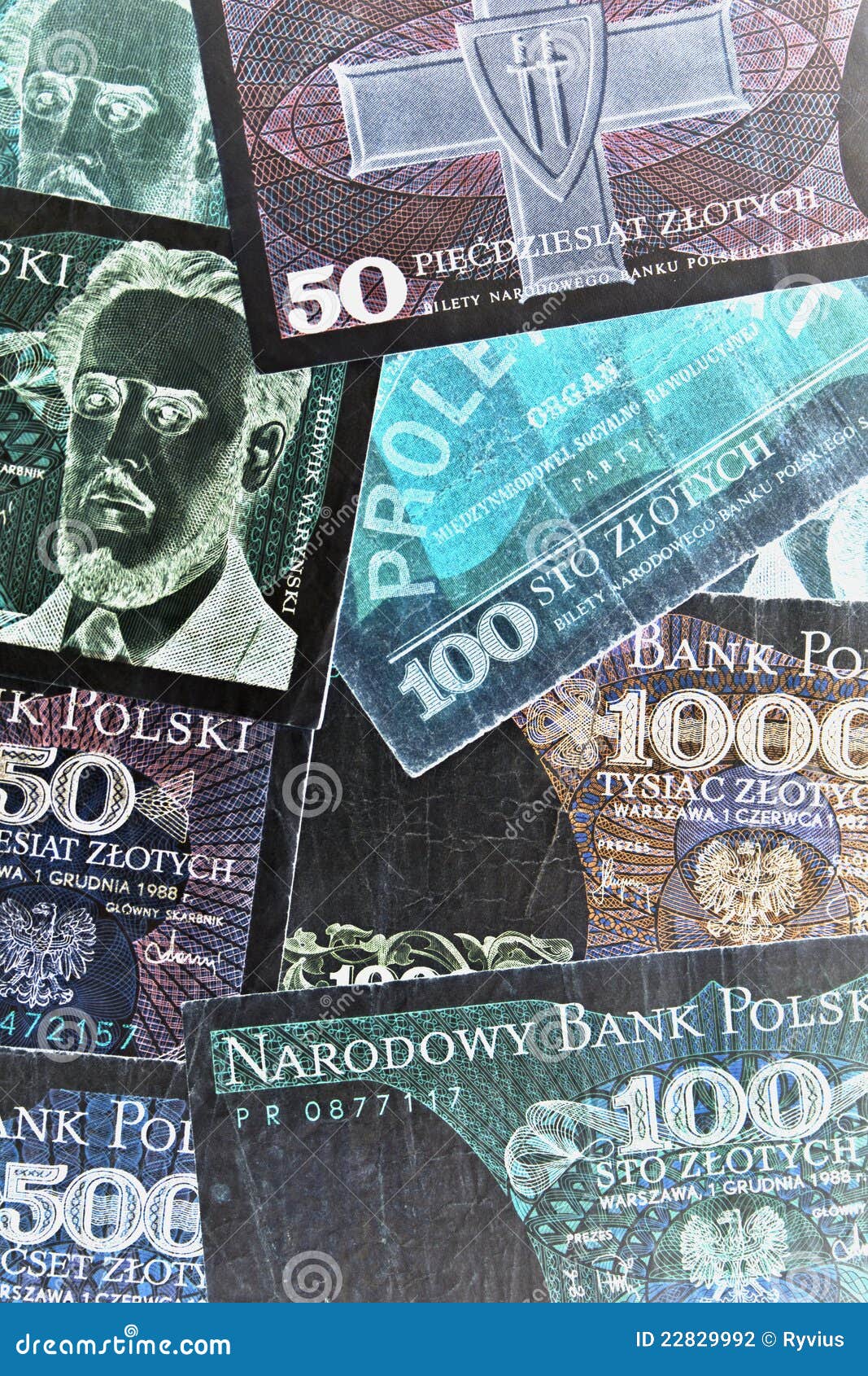 Polish banknotes stock photo. Image of 1000, economy - 22829992
