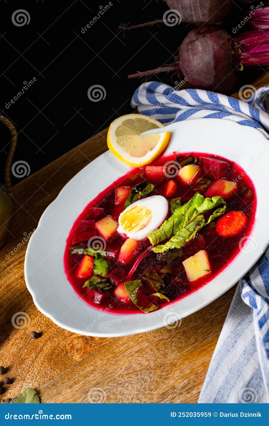 Polish Beetroot Soup Botwinka Stock Image - Image of bunch, bright ...