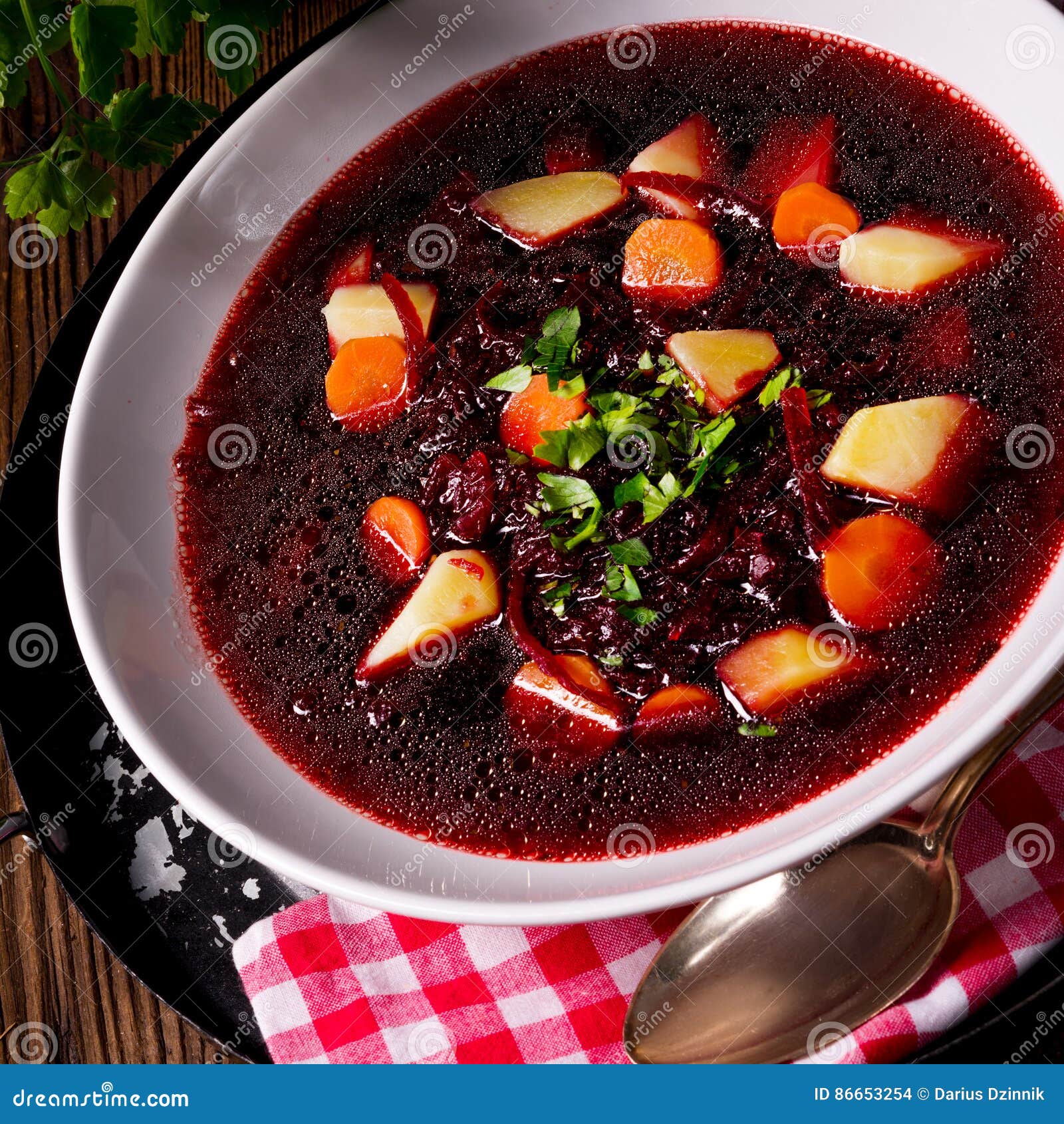 Polish Borscht stock photo. Image of mushroom, plate - 86653254