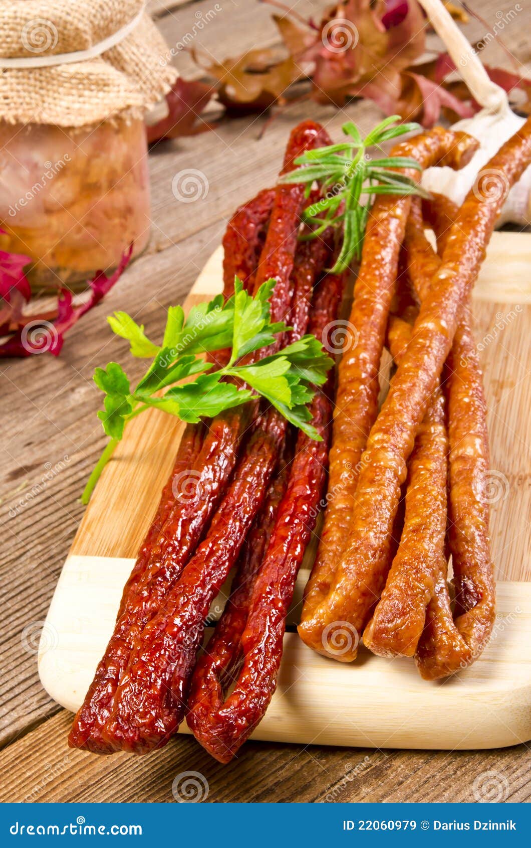 Polish CABANOSSI stock image. Image of breakfast, garlic - 22060979