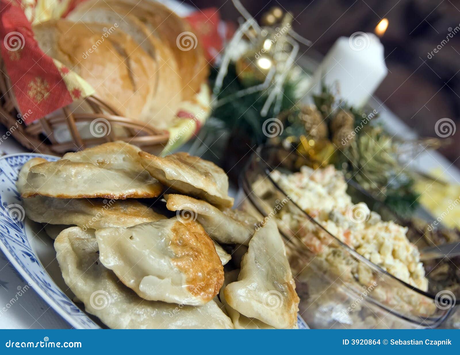 Polish Christmas table stock photo. Image of decoration - 3920864
