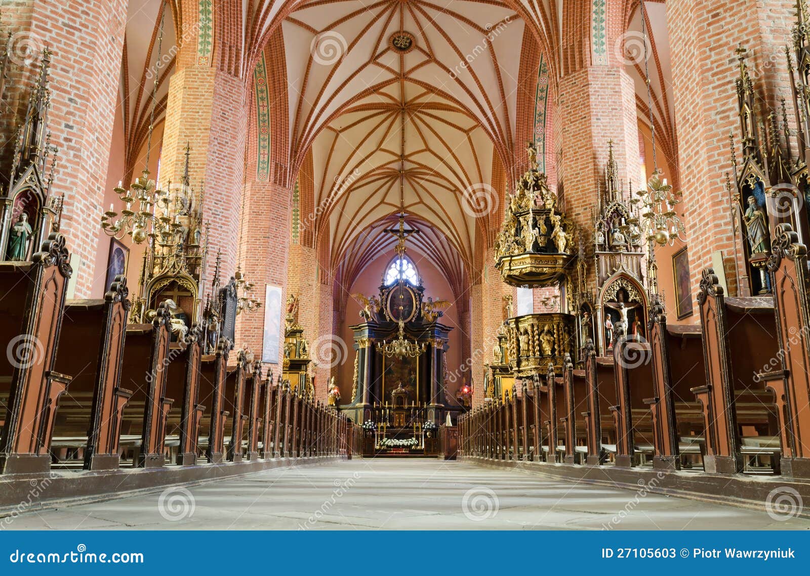 Polish church interior editorial stock photo. Image of decoration ...