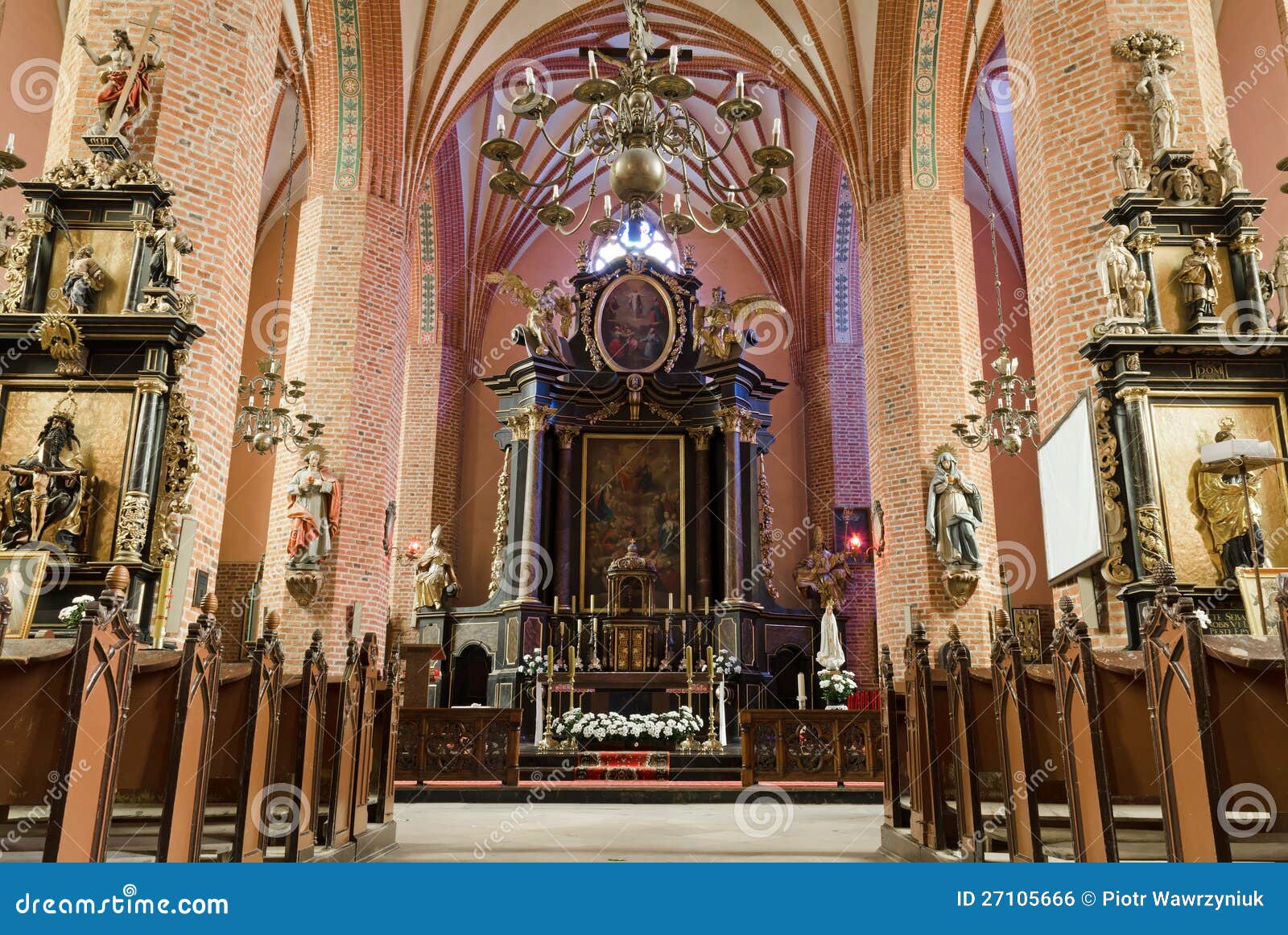 Polish church interior editorial photo. Image of historic - 27105666