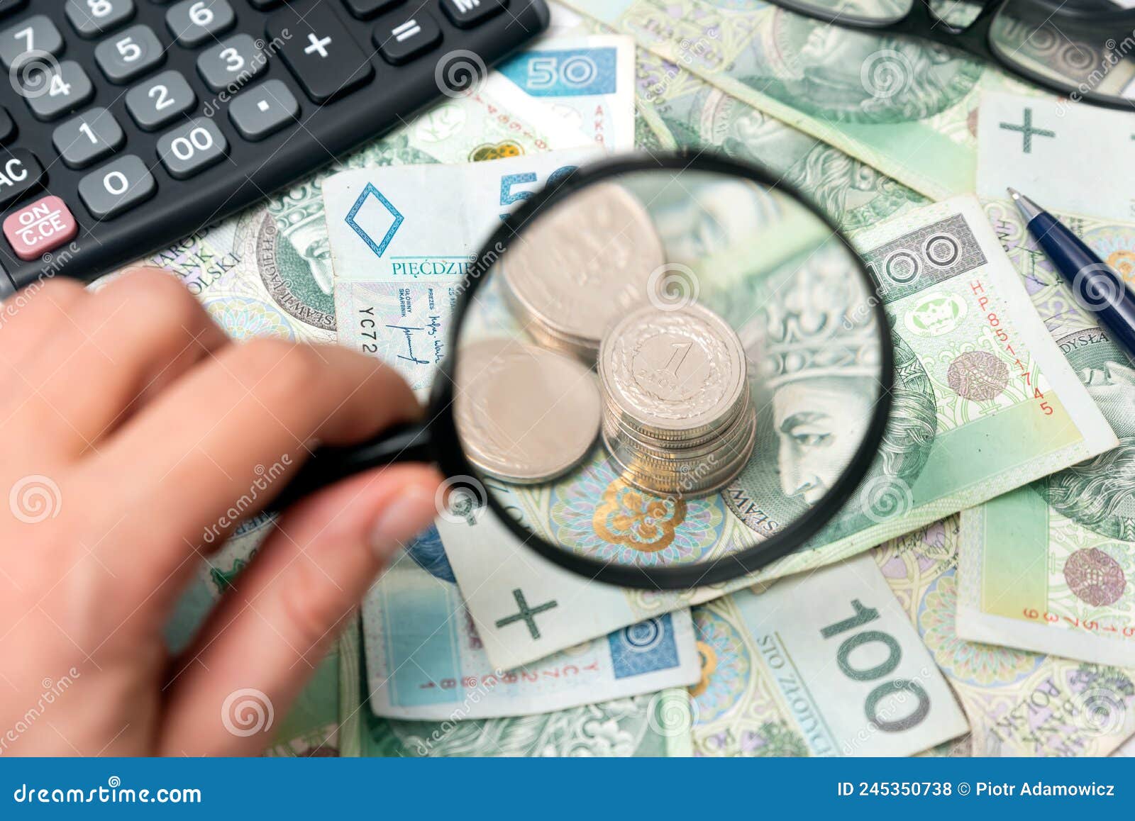 Polish Coins Stack. PLN Currency Stock Photo - Image of economy, credit ...
