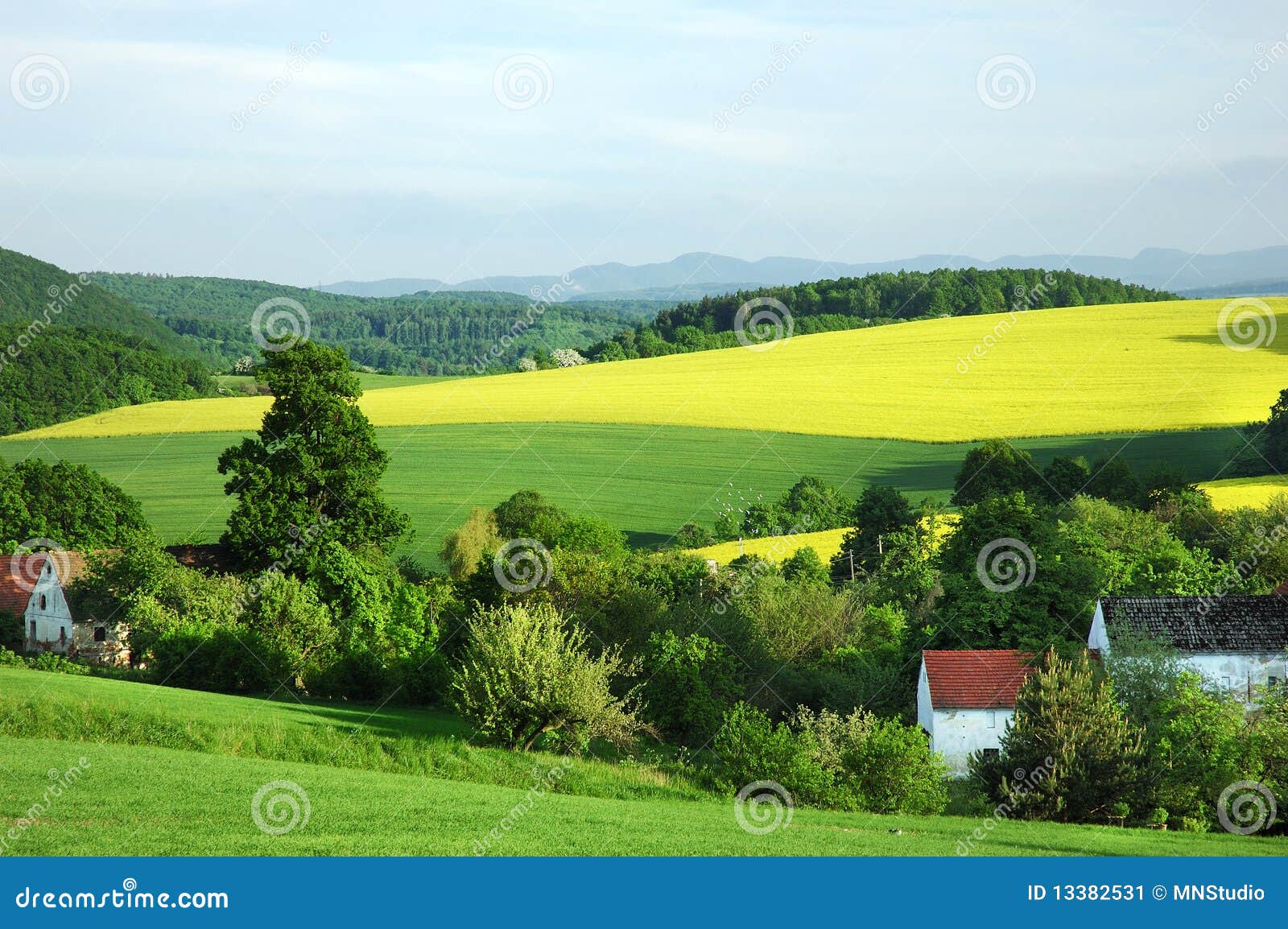 Polish Countryside Landscape Stock Image - Image of pasture, vibrant ...