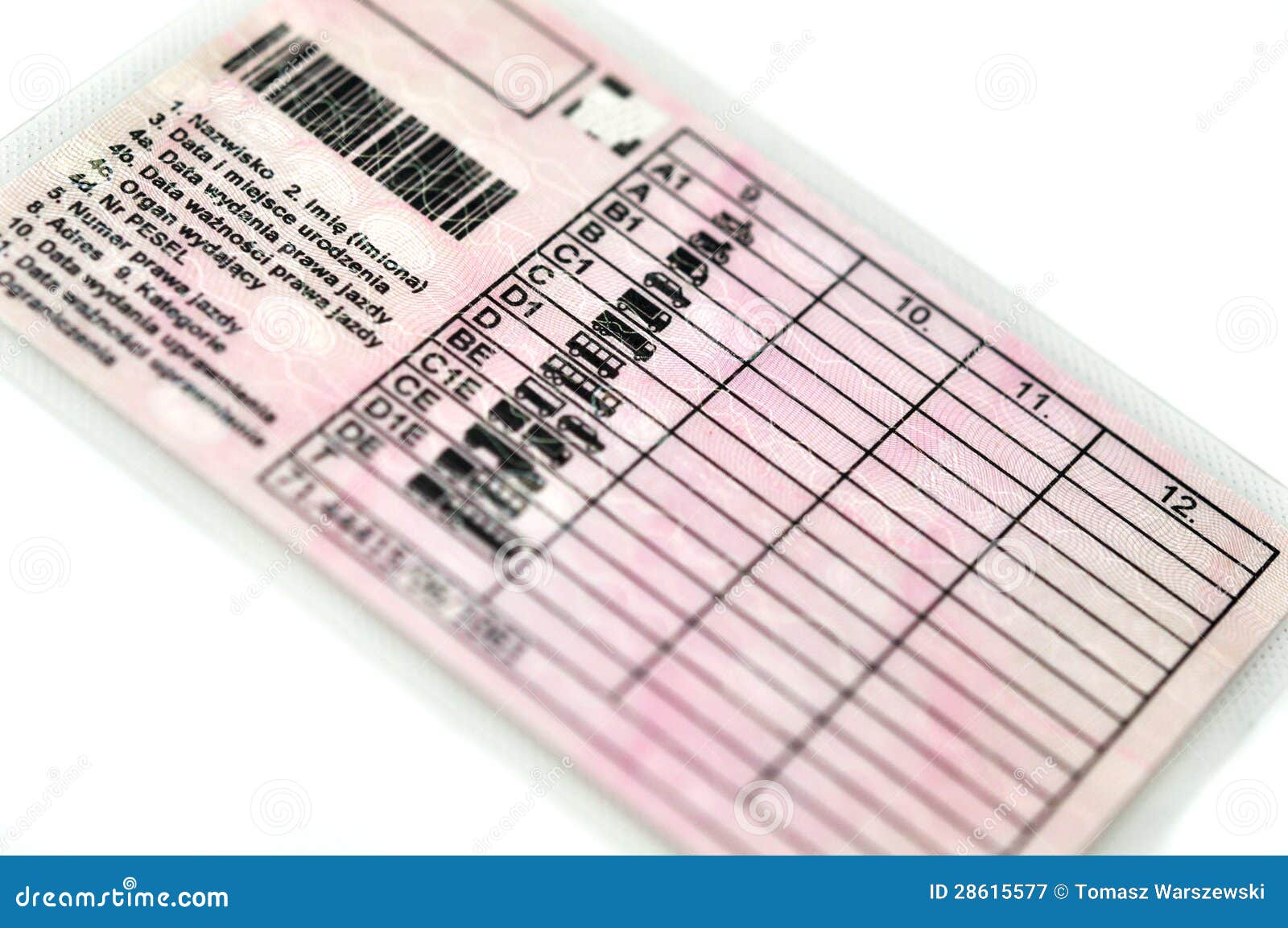 Polish Driving Licence stock image. Image of auto, document - 28615577