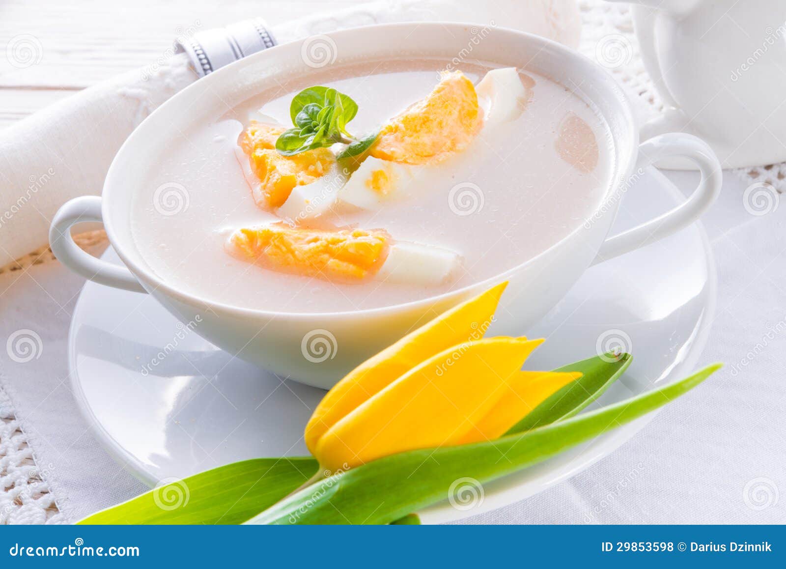 Polish Easter Soup with Egg Stock Photo - Image of borscht, event: 29853598