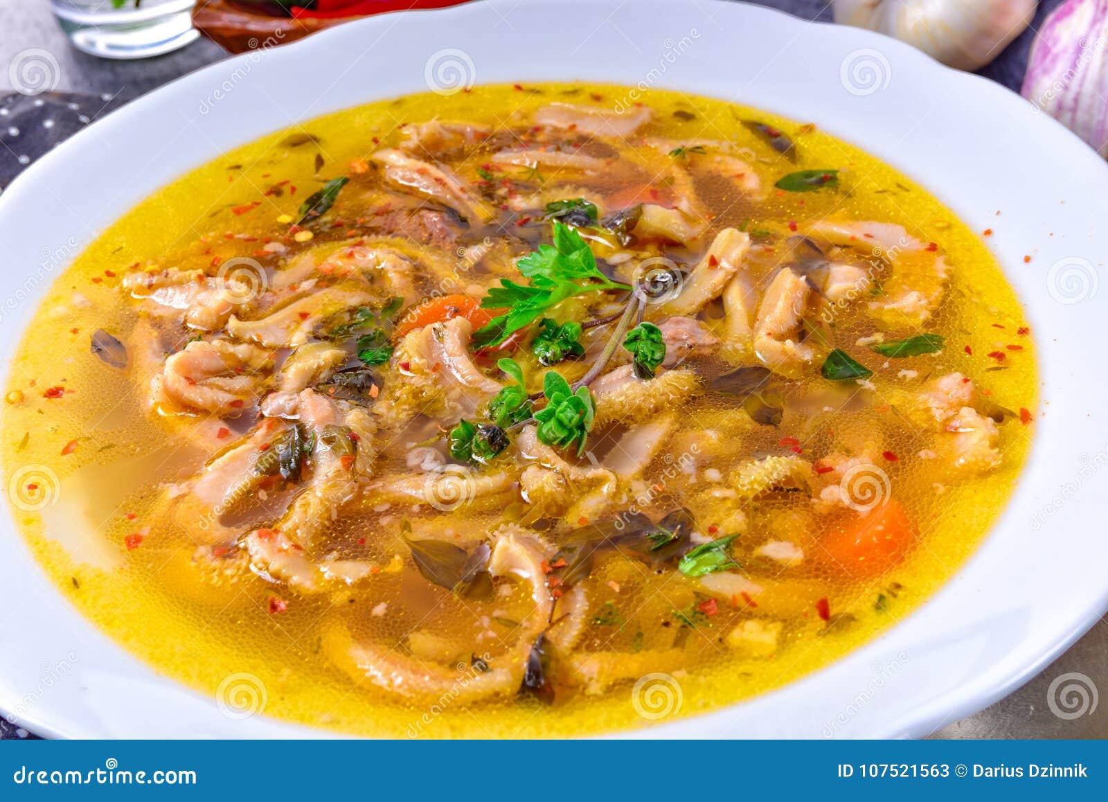 Polish Flaczki stock image. Image of deliciousness, gastronomy - 107521563