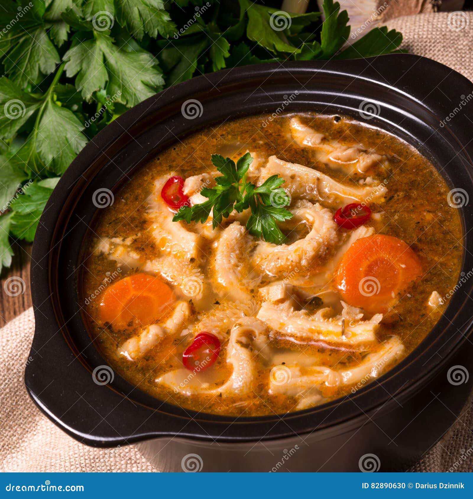 Polish Flaczki stock photo. Image of meat, bread, fresh - 82890630