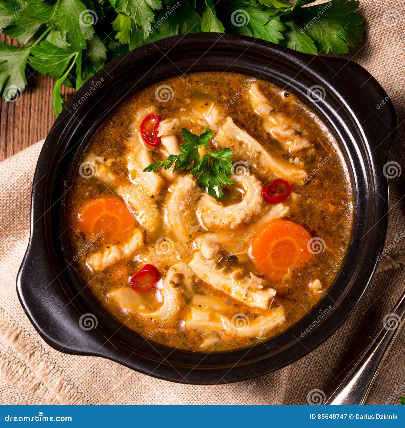 Polish Flaczki stock image. Image of beef, food, dinner - 85640747