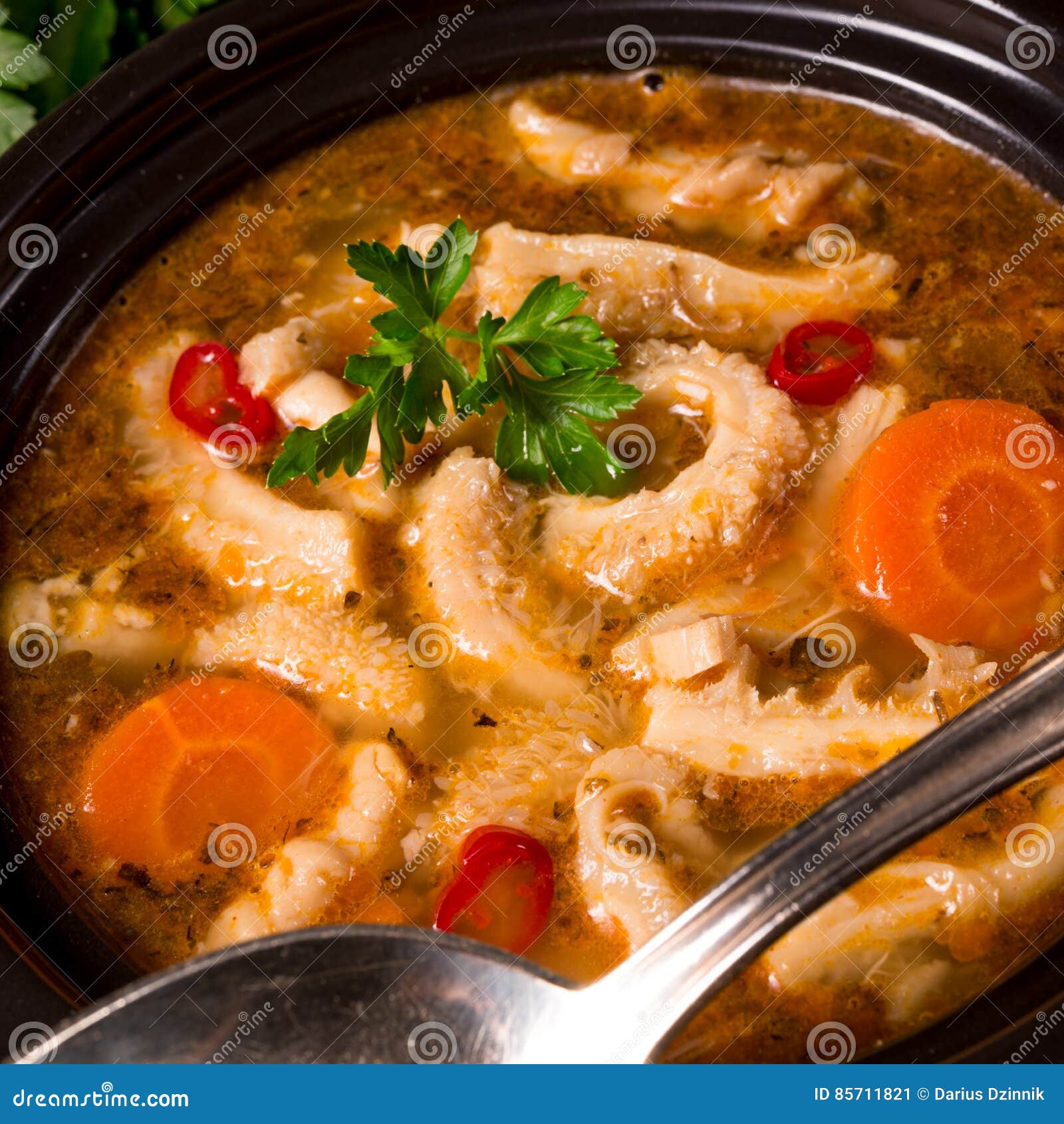 Polish Flaczki stock image. Image of national, food, meat - 85711821