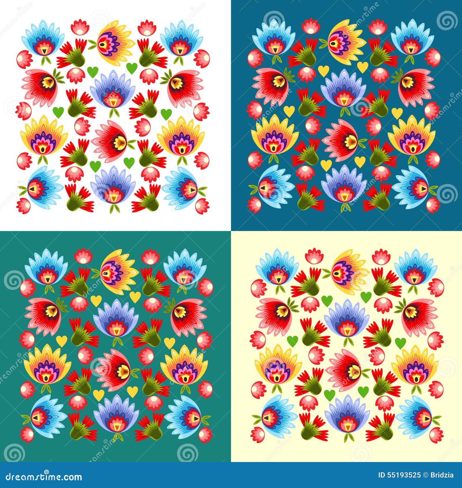 Polish folk pattern stock vector. Illustration of tradition - 55193525