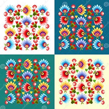 Polish folk pattern stock vector. Illustration of tradition - 55193525