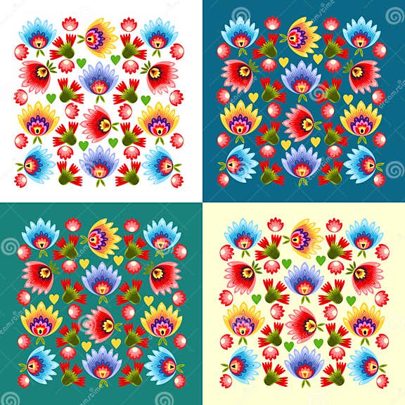 Polish folk pattern stock vector. Illustration of tradition - 55193525