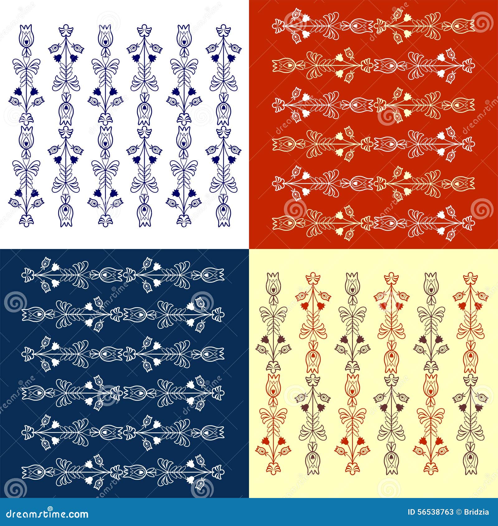 Polish folk pattern stock vector. Illustration of culture - 56538763