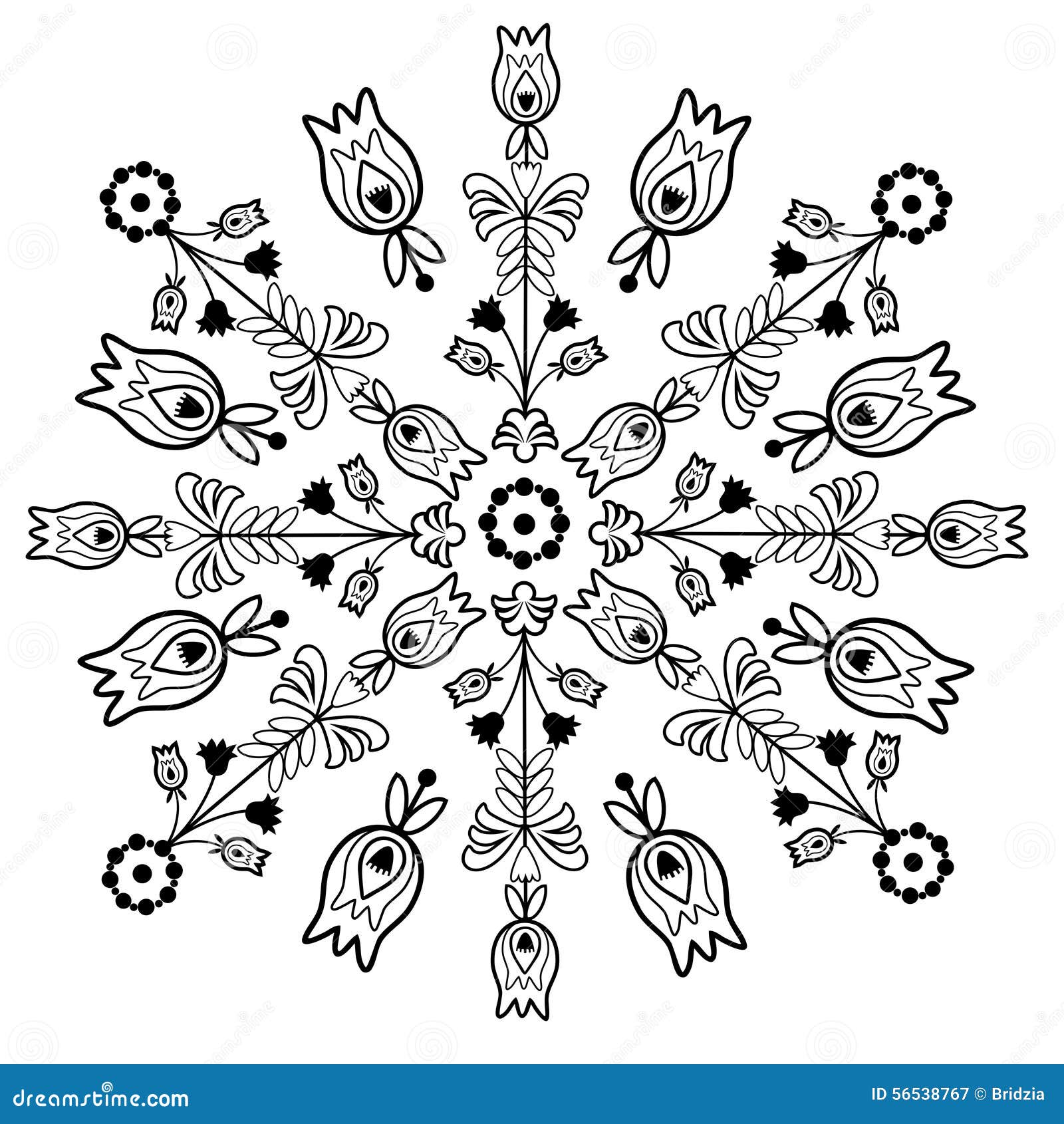 Polish folk pattern stock vector. Illustration of decoration - 56538767