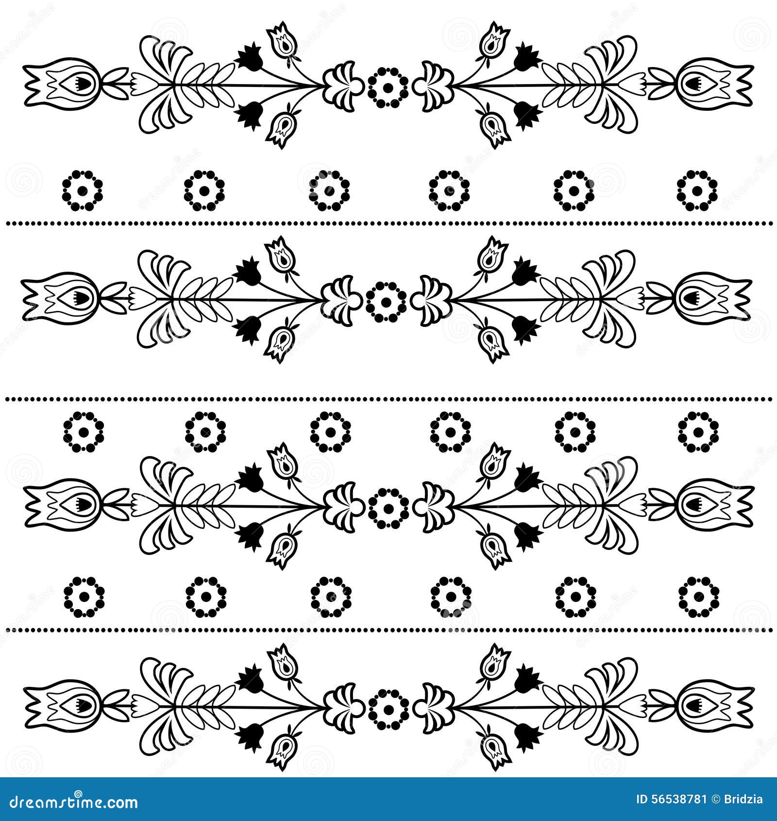 Polish folk pattern stock vector. Illustration of heart - 56538781
