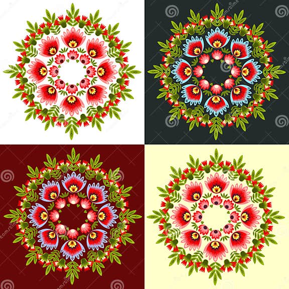 Polish folk pattern stock vector. Illustration of poland - 55193418