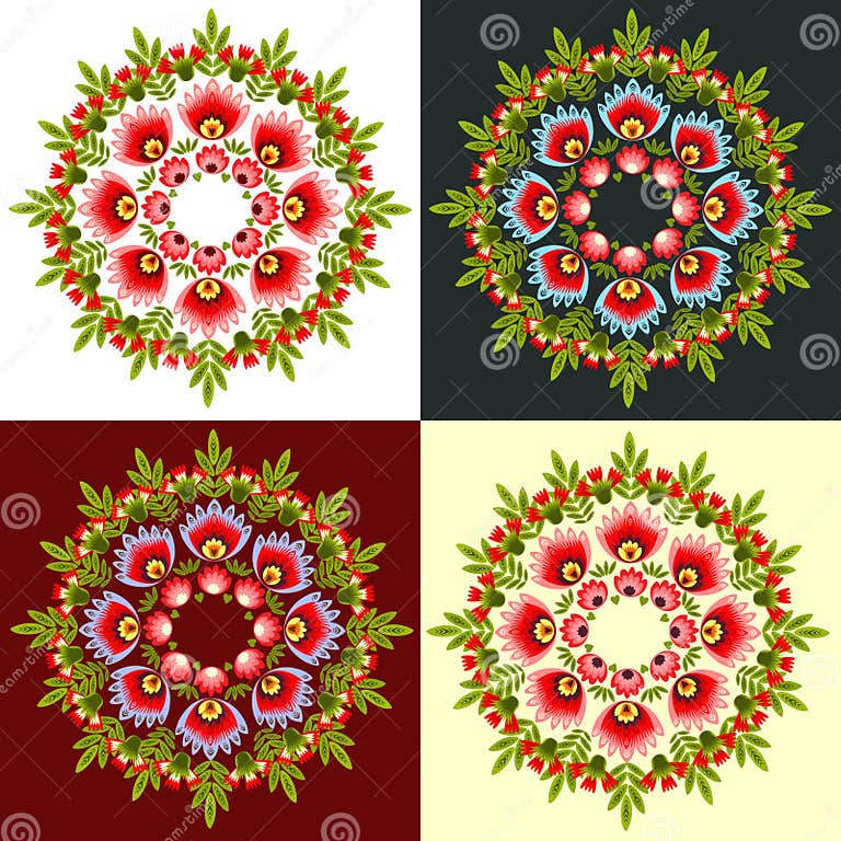 Polish folk pattern stock vector. Illustration of poland - 55193418