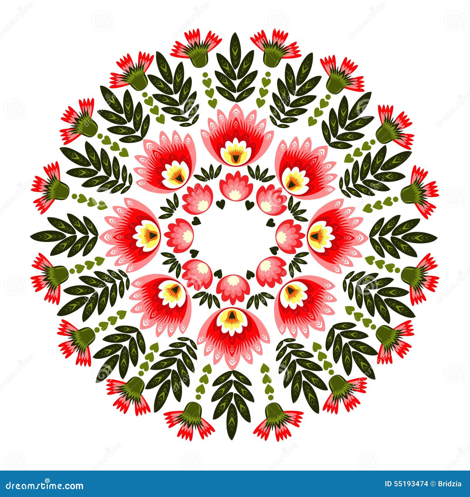 Polish folk pattern stock vector. Illustration of souvenir - 55193474