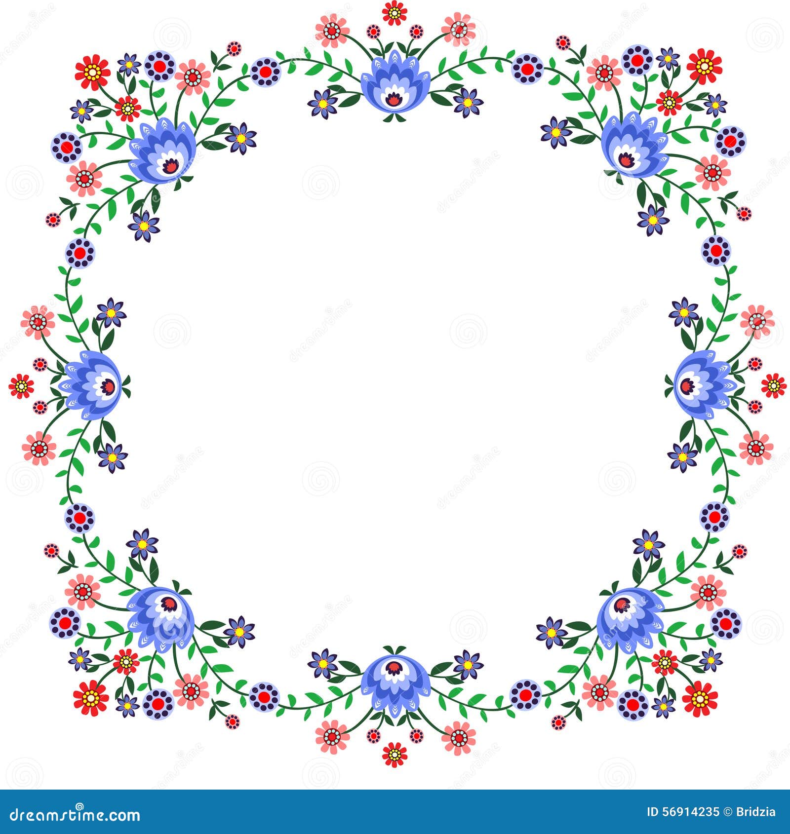 Polish folk stock vector. Illustration of ornate, people - 56914235