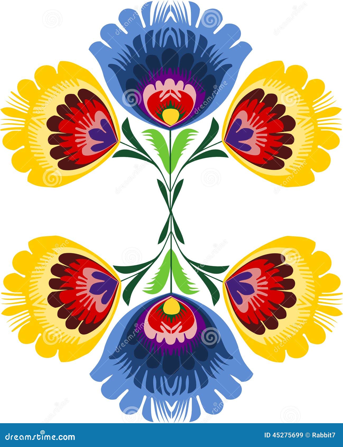 Polish Folk Patterns Pattern From Lowicz Stock Illustration ...