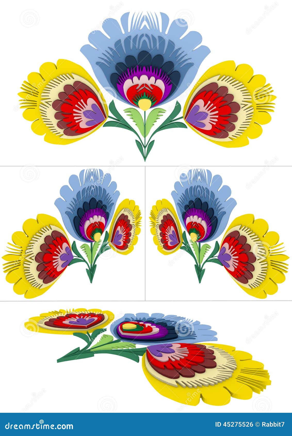 Polish Folk Patterns Pattern from Lowicz Stock Illustration ...