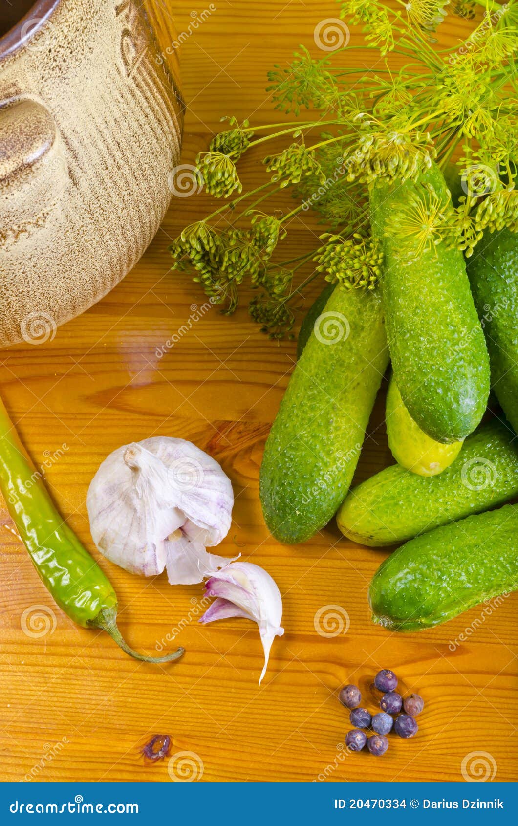 Polish Garlic Cucumbers (ingredients) Stock Photo - Image of apetite ...
