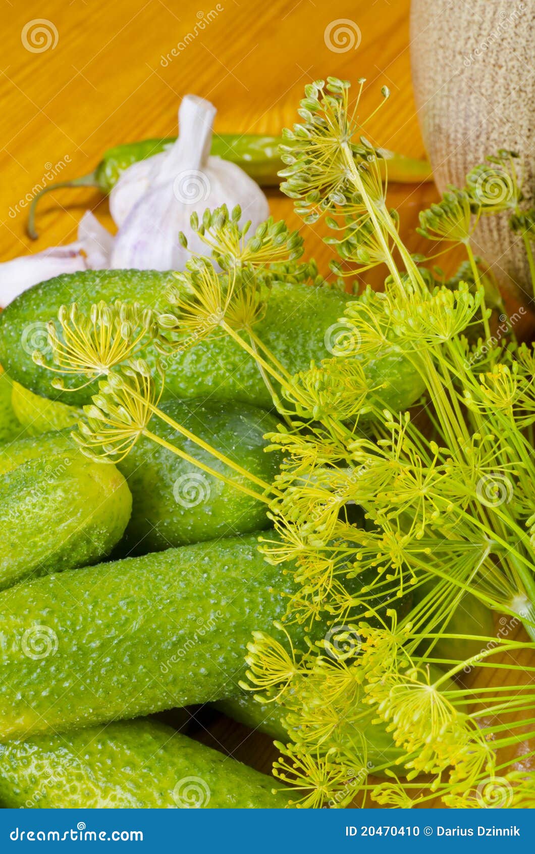 Polish Garlic Cucumbers (ingredients) Stock Photo - Image of garlic ...
