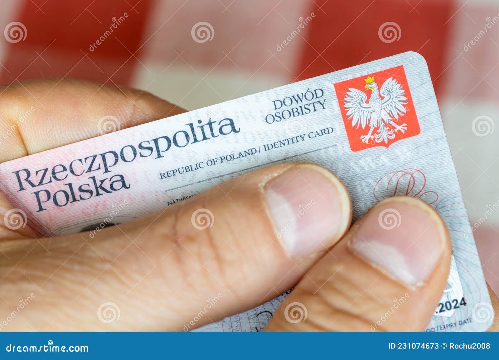 Polish ID Card Held in Hand, Identity Document Stock Image - Image of ...