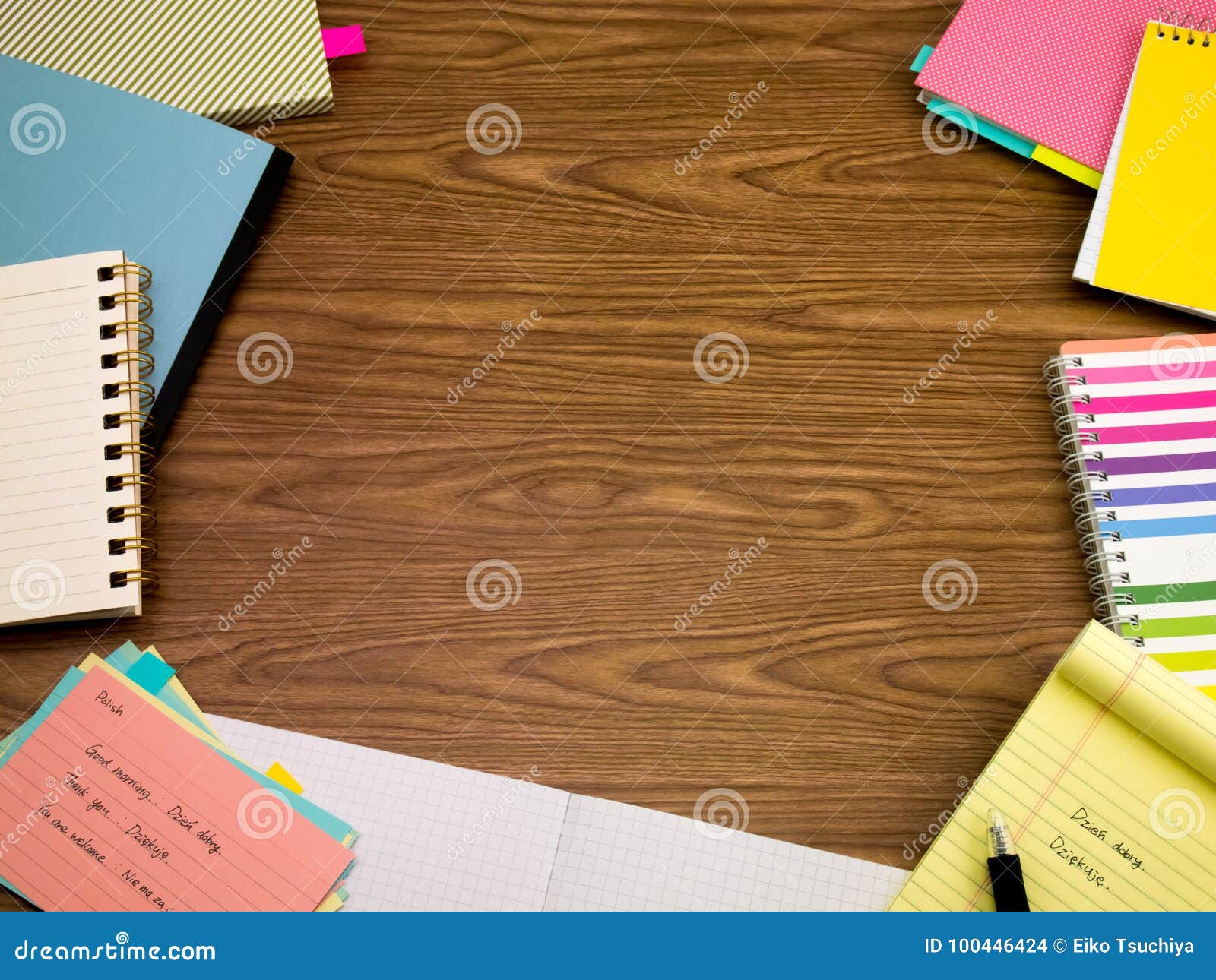 Polish; Learning New Language Writing Words on the Notebook Stock Photo ...